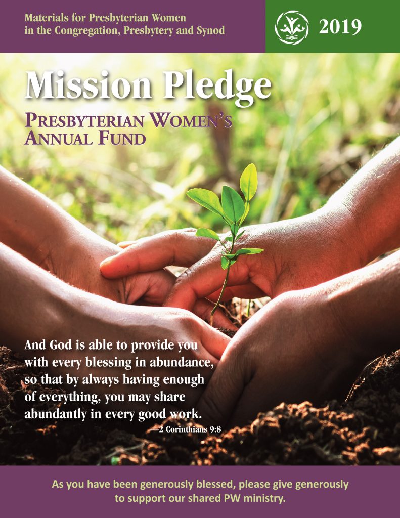 2019 Mission Pledge (PW's annual fund) packet – Presbyterian Women