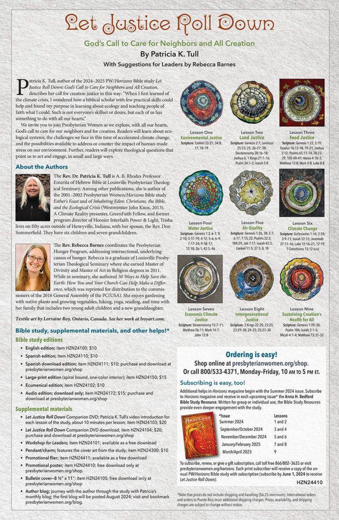 Let Justice Roll Down poster – Presbyterian Women