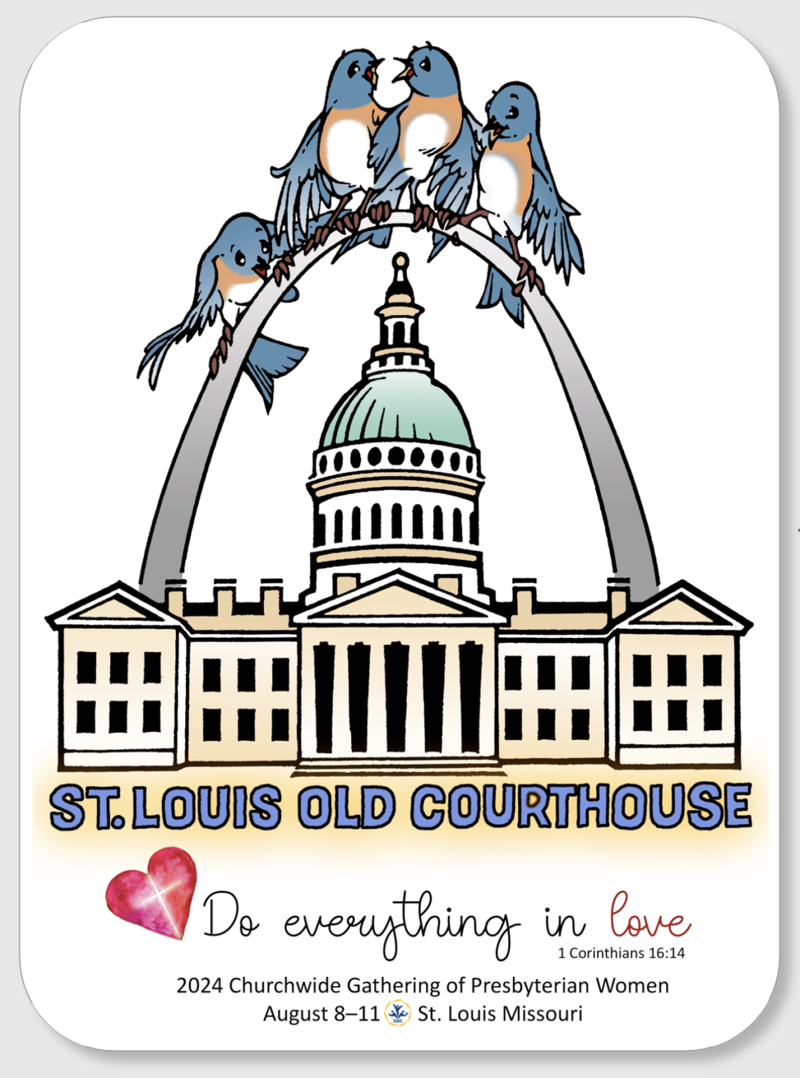 St Louis Arch and Courthouse Vinyl Sticker – Presbyterian Women
